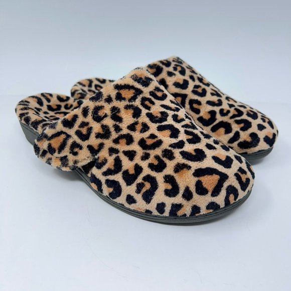 Vionic | Shoes | Vionic Womens Gemma Mule Slipper Brown Black Leopard ...